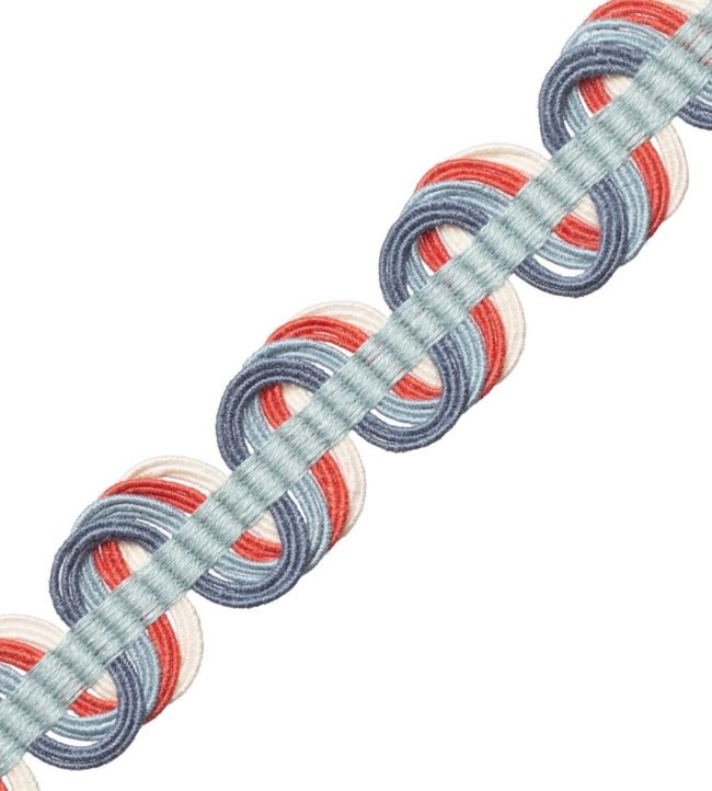 Veranda Linen Crete Trimmings in Hydrangea by Samuel & Sons | Jane Clayton