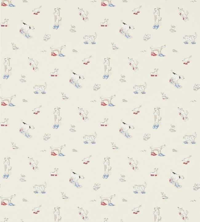 Dogs in Clogs Wallpaper by Sanderson in Rainbow Brights | Jane Clayton