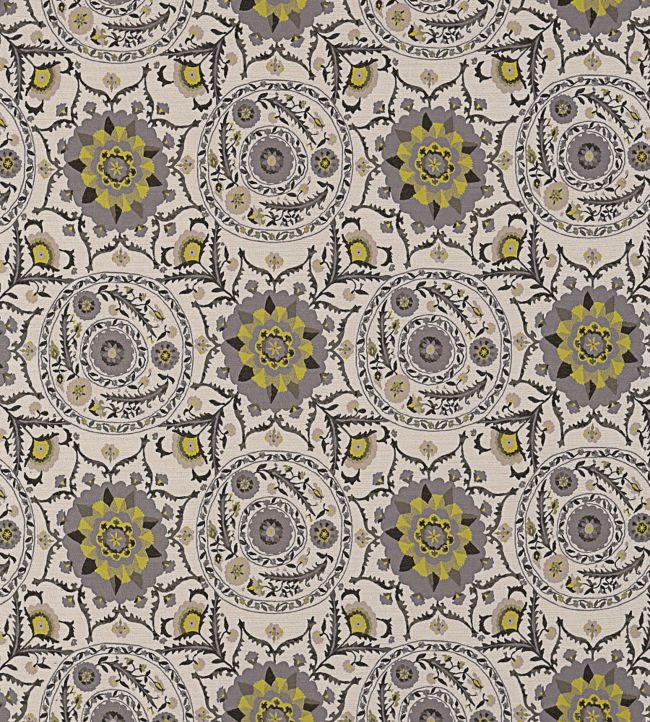 Anthos Fabric by Sanderson in Charcoal/Linden | Jane Clayton