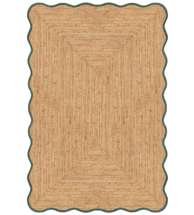 Scallop Rug in Dark Green by Layered | Jane Clayton