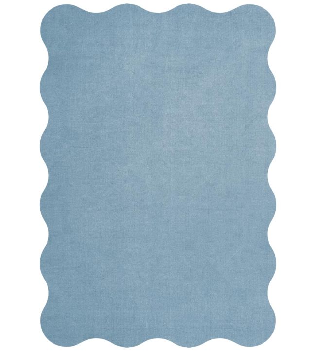 Scallop Rug in Soft Blue by Layered | Jane Clayton