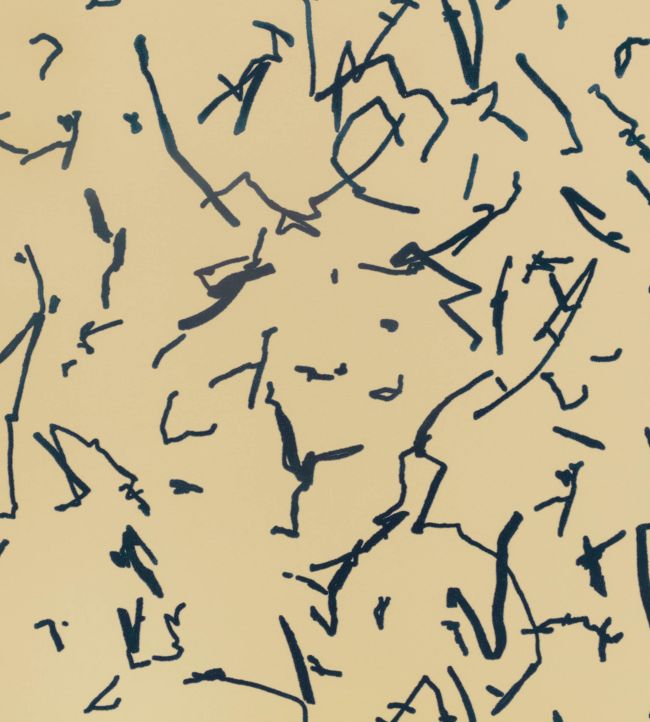 Scribble Wallpaper in Zest by Kirkby Design | Jane Clayton