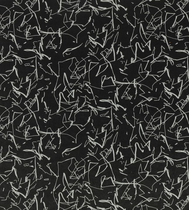 Scribble Recycled Fabric in Noir by Kirkby Design | Jane Clayton