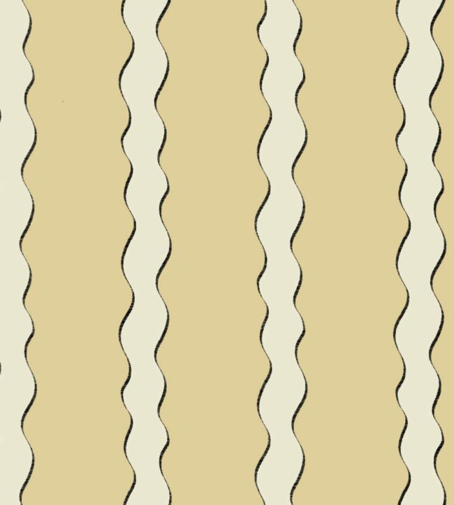 Scroll Stripe Fabric in Butter by Parker & Jules | Jane Clayton