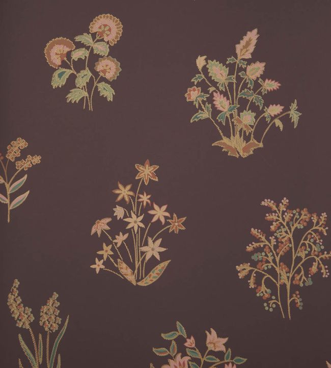 Shepherdly Bouquet Wallpaper in Brinjal by Liberty | Jane Clayton