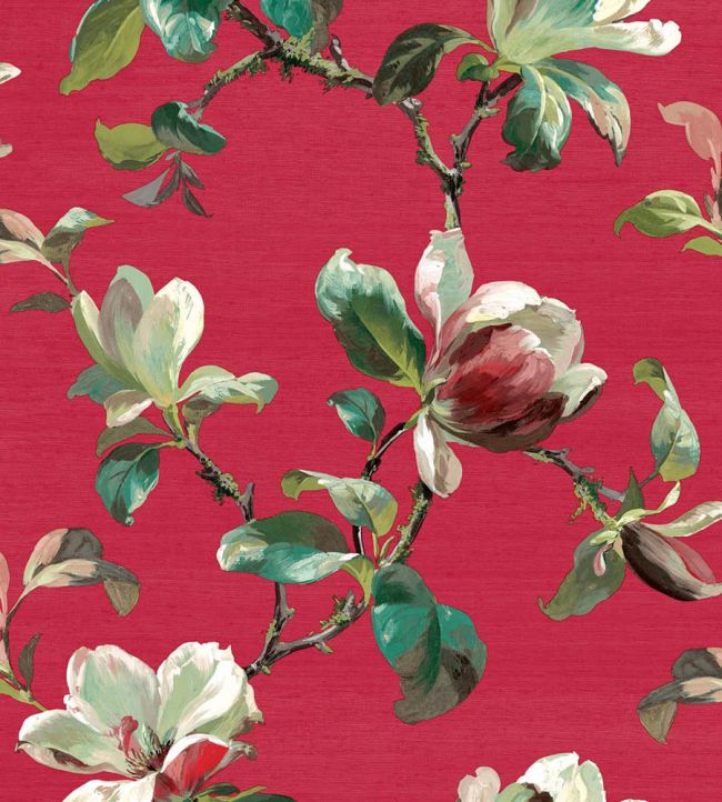 Sherbourn Wallpaper in Crimson by Today Interiors | Jane Clayton