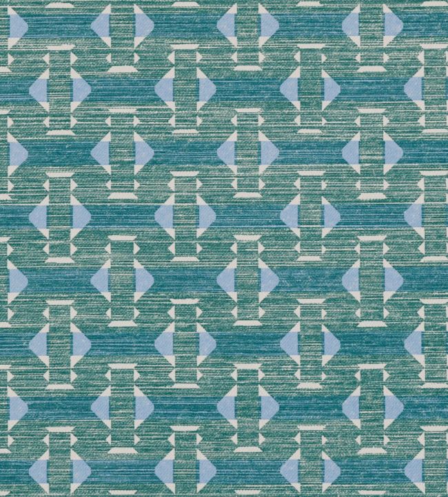 Sicily Outdoor Fabric in Blue/Green by Fermoie | Jane Clayton