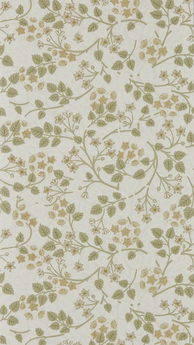 Silver Lime Wallpaper in Lichen by Sanderson | Jane Clayton