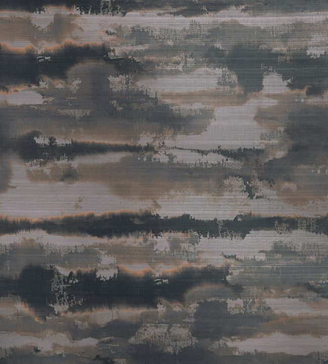 Silver Lining Wallpaper in Graphite by Thibaut | Jane Clayton