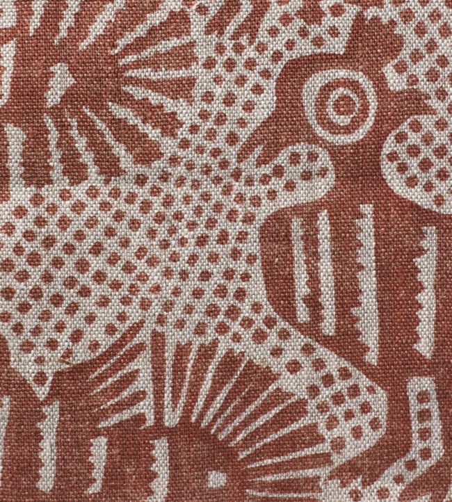 Sirin Fabric in Terracotta by Volga Linen | Jane Clayton