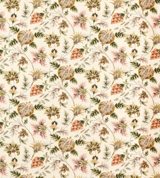 Sizergh Fabric in Blush/Sage by Clarke & Clarke | Jane Clayton