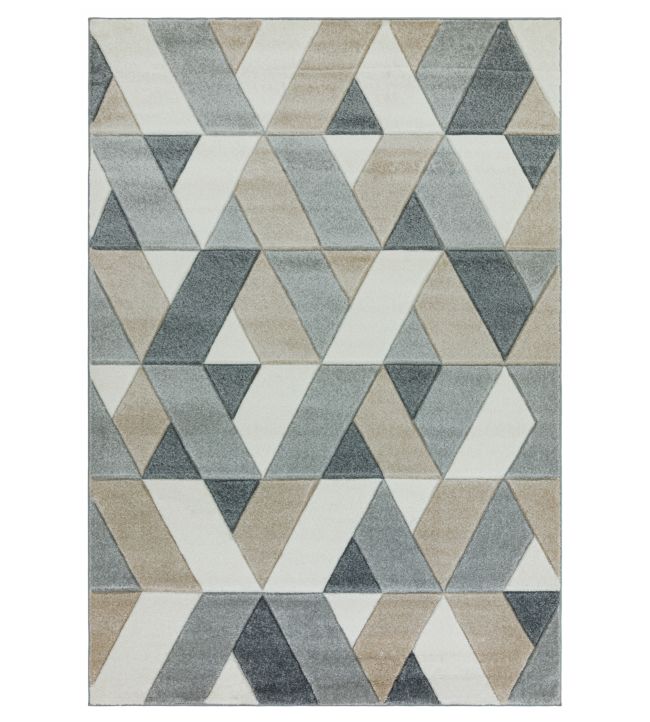 Sketch Rhombus Rug by Asiatic in Grey | Jane Clayton