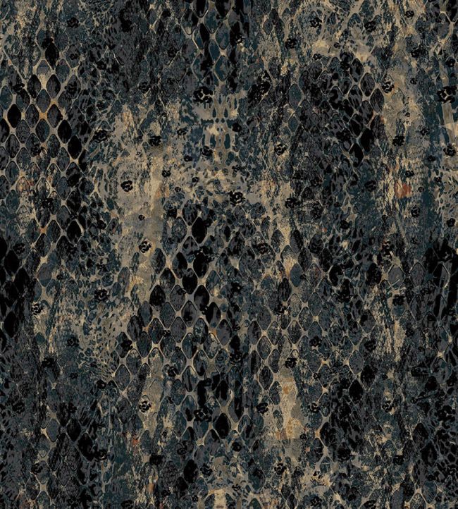 Snake Fabric in Royal by Arley House | Jane Clayton