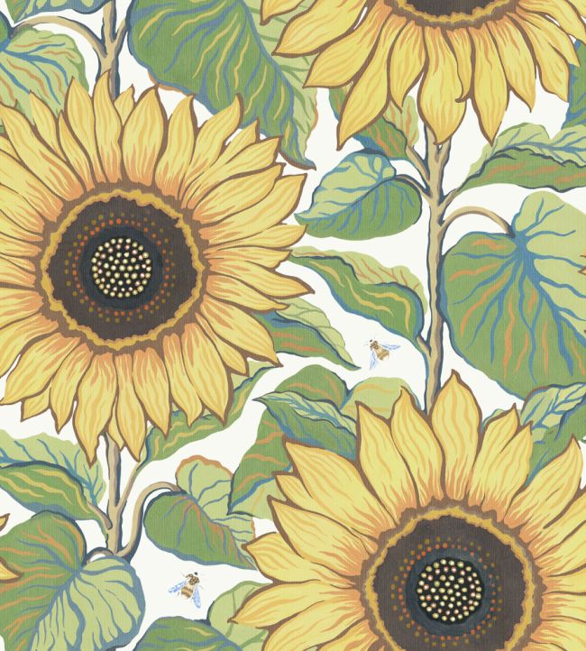 Solrosor Wallpaper in 58 by Borastapeter | Jane Clayton