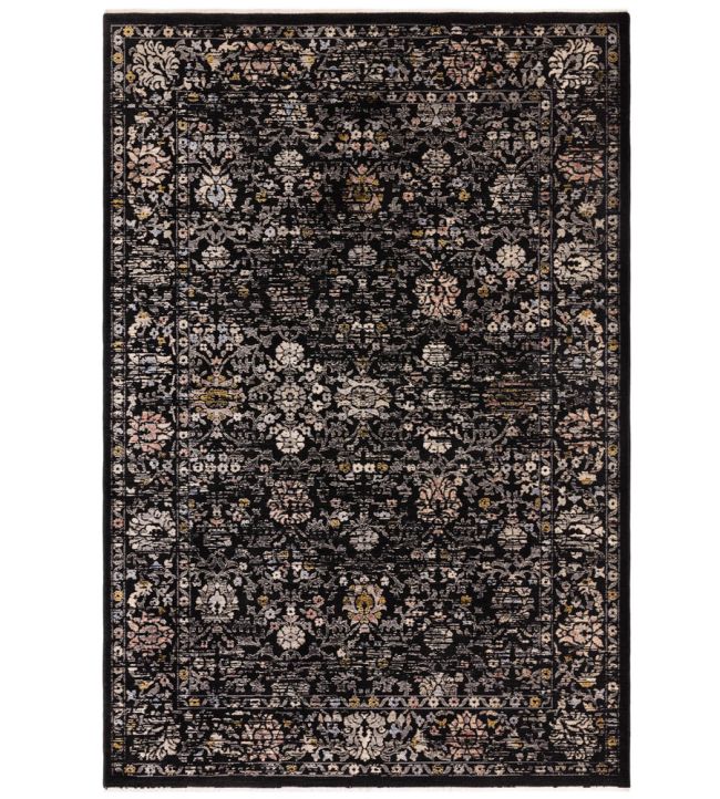 Sovereign Vintage Floral Rug in Black 01 by Asiatic | Jane Clayton