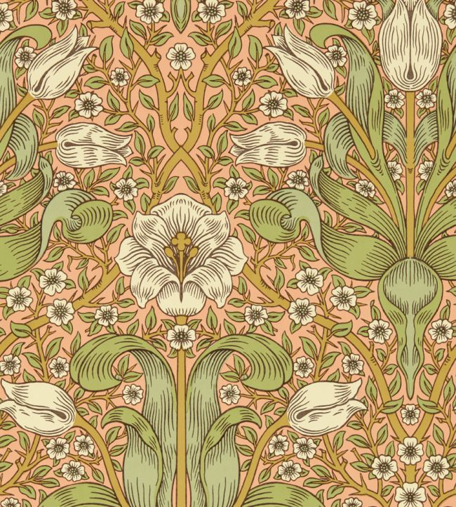 Spring Thicket Wallpaper in Fruit Punch by Morris & Co | Jane Clayton
