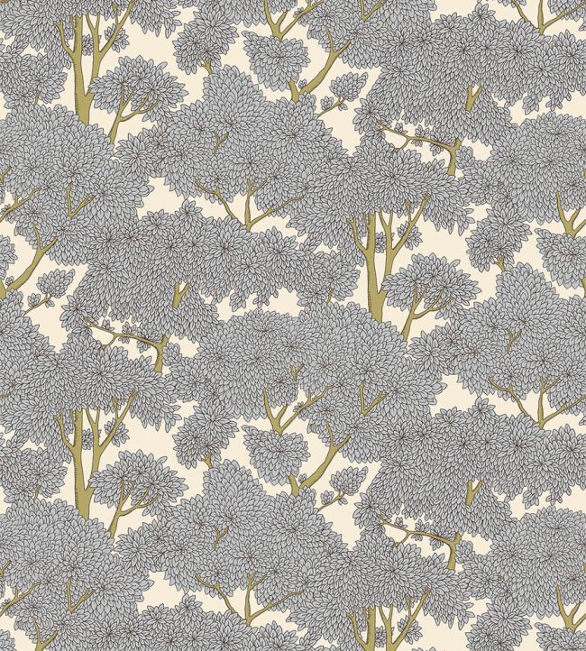 Stockend Woods Wallpaper in Salt Ridge and Barton Blue by Josephine ...