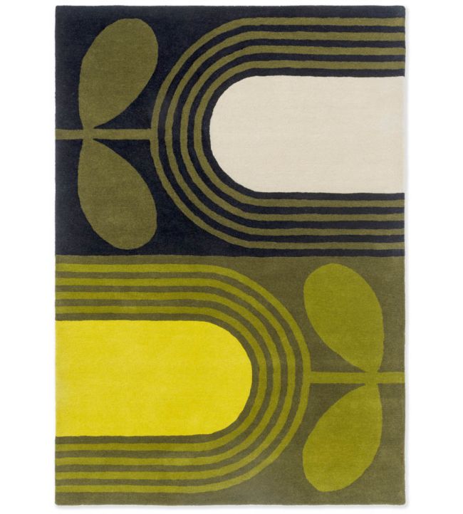Striped Tulip Rug in Seagrass by Orla Kiely | Jane Clayton