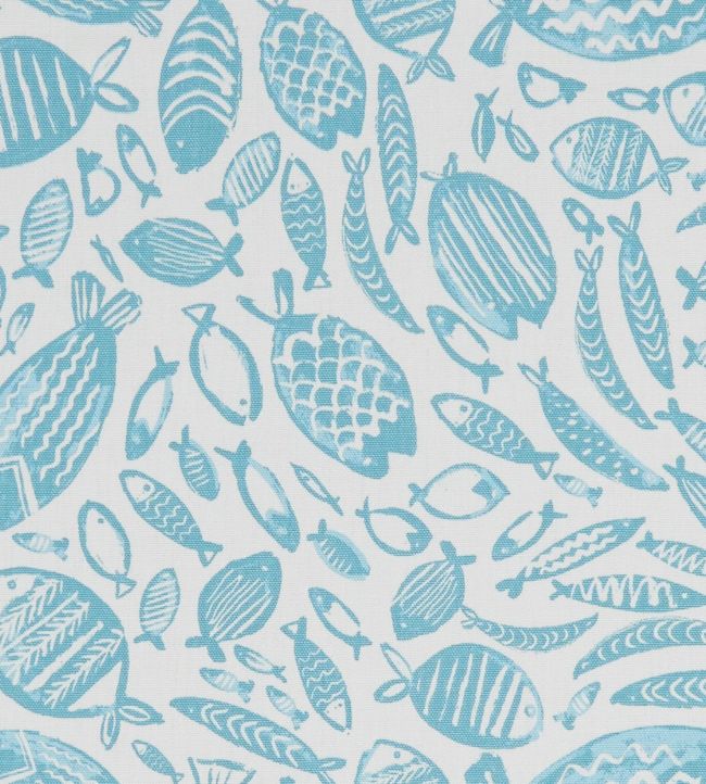 Trawler Fabric by Studio G in Aqua | Jane Clayton
