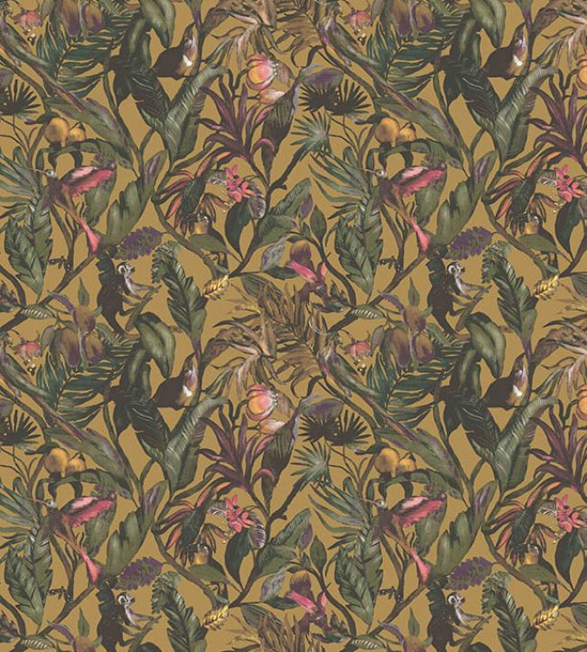 Sumatra Wallpaper in Golden by Arley House | Jane Clayton