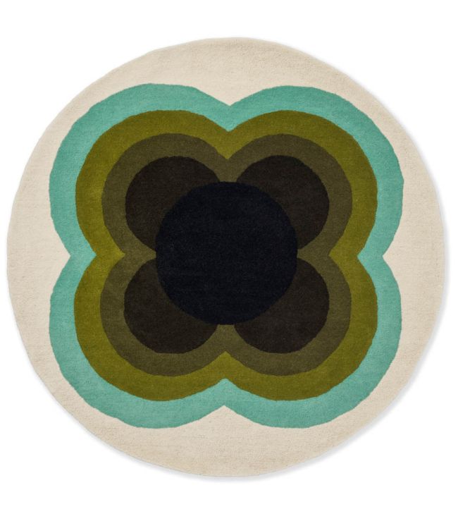 Sunflower Rug in Olive by Orla Kiely | Jane Clayton