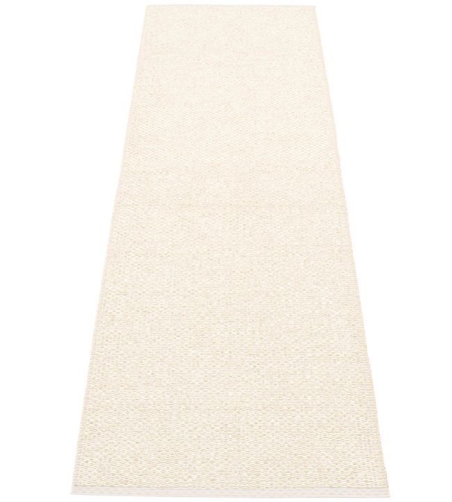 Svea Runner Rug in Vanilla/Beige Metallic by Pappelina | Jane Clayton