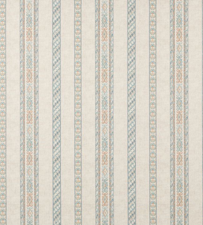 Tait Stripe Fabric in Old Blue by Colefax and Fowler | Jane Clayton
