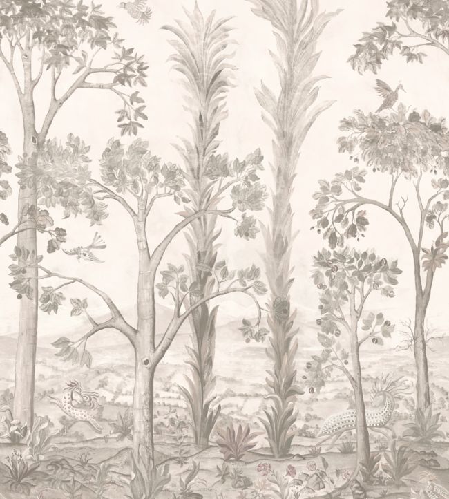Tall Trees Wallpaper mural in Sepia by GP & J Baker | Jane Clayton