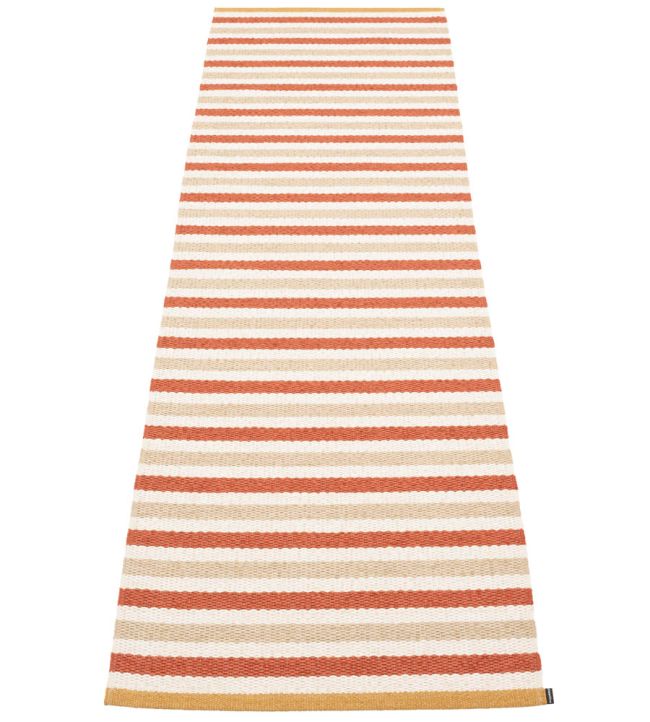 Teo Runner Rug in Brick/Beige/Vanilla by Pappelina | Jane Clayton