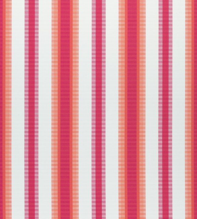 Samba Stripe Fabric by Thibaut in Magenta and Coral | Jane Clayton