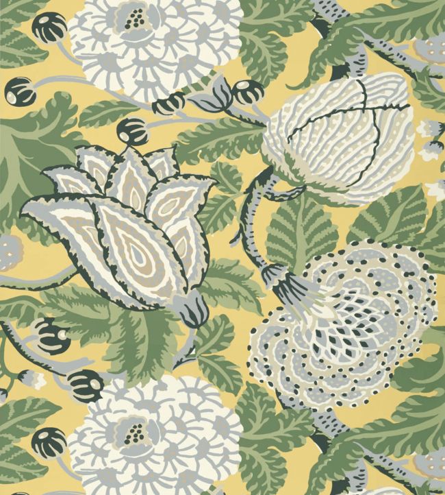 Mitford Wallpaper by Thibaut in Yellow | Jane Clayton