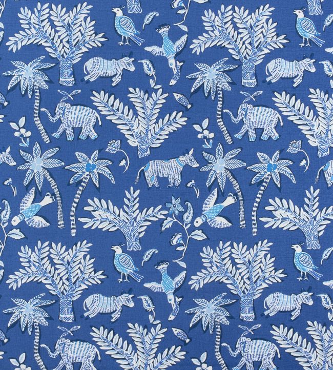 Goa Fabric by Thibaut in Blue | Jane Clayton