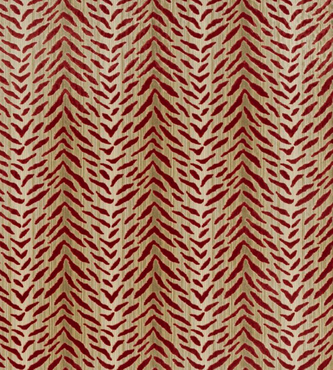 Tigre Fabric in Red by Colefax and Fowler | Jane Clayton