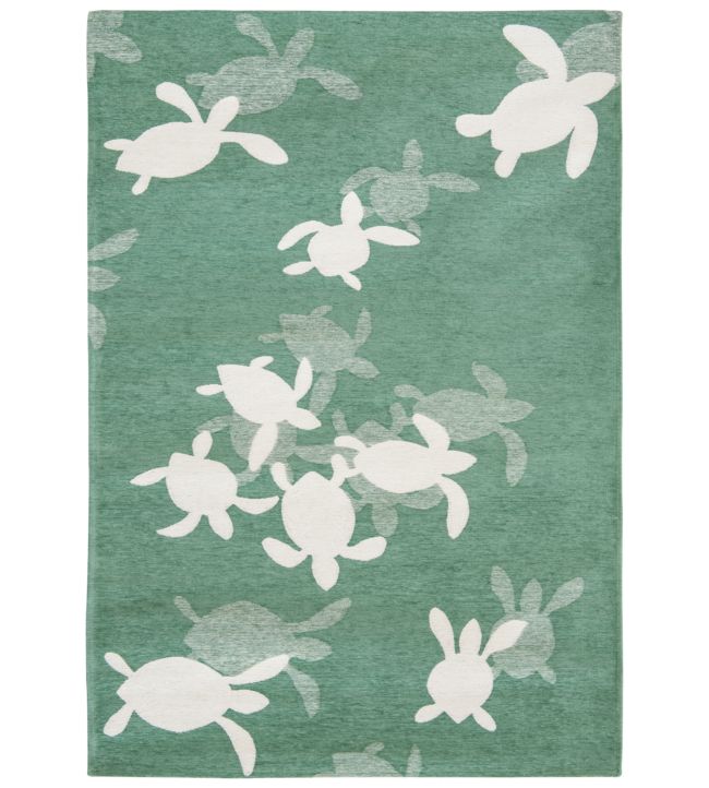 Tiny Turtles Rug in Green by Villa Nova | Jane Clayton
