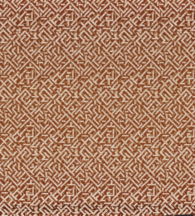 Trait D'union Fabric in Terracotta by Casamance | Jane Clayton
