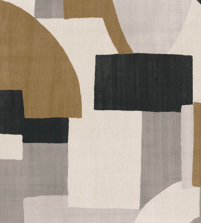 Trompe L'oeil Fabric in Gris Cendre/Mordore by Casamance | Jane Clayton