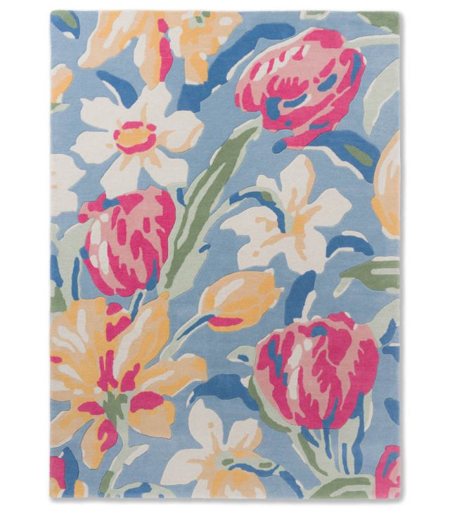 Tulips Rug in China Blue by Brink & Campman | Jane Clayton