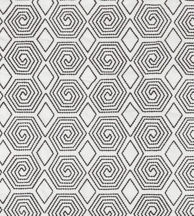 Turkish Maze Fabric in Black/Cream by Vanderhurd | Jane Clayton
