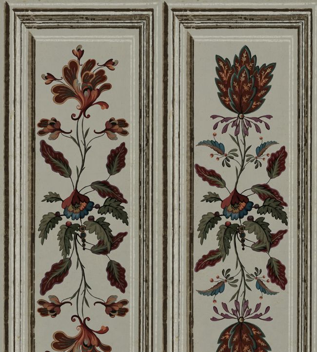 Tyrolean Panel Wallpaper in Taupe by MINDTHEGAP | Jane Clayton