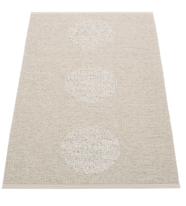 Vera 2.0 Rug in Linen/Stone Metallic by Pappelina | Jane Clayton