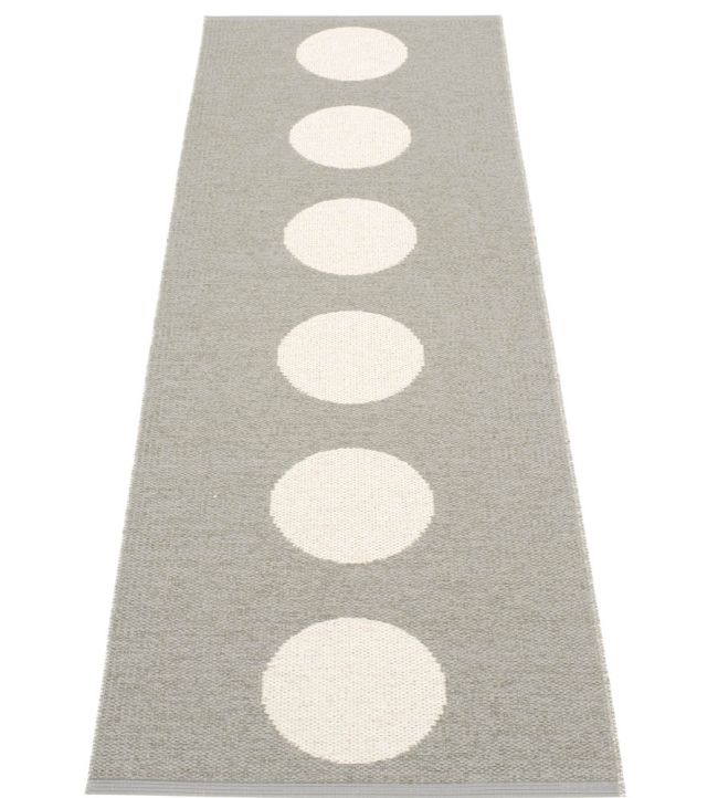 Vera Runner Rug in Warm Grey/Vanilla by Pappelina | Jane Clayton