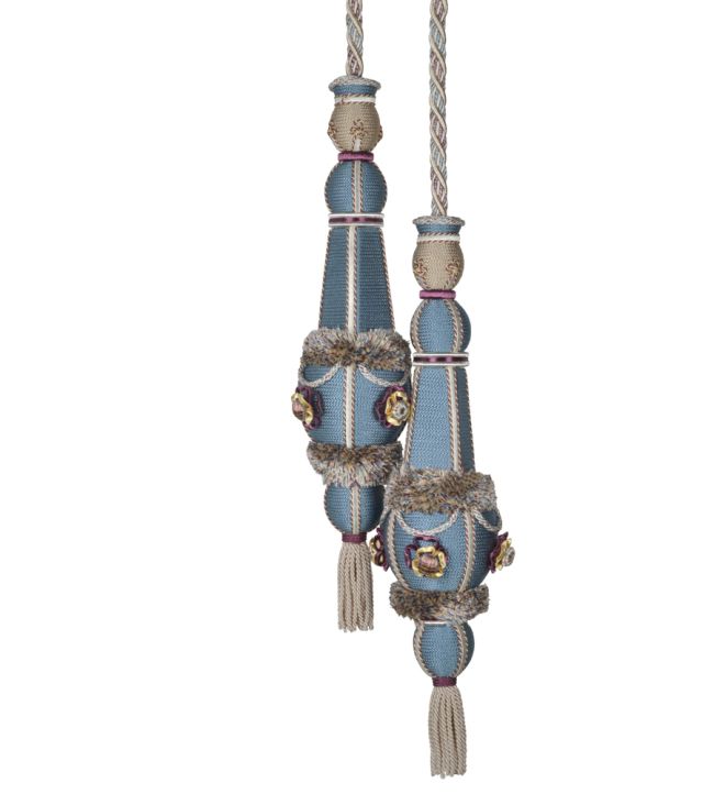 Volanges Double Tassels Tieback Trimmings in Blue Nattier by Houles ...
