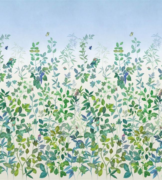 Voliere Wallpaper mural in Sky by Designers Guild | Jane Clayton