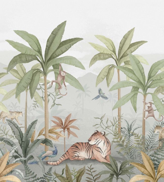Wild Jungle Wallpaper mural in Multi by Borastapeter | Jane Clayton