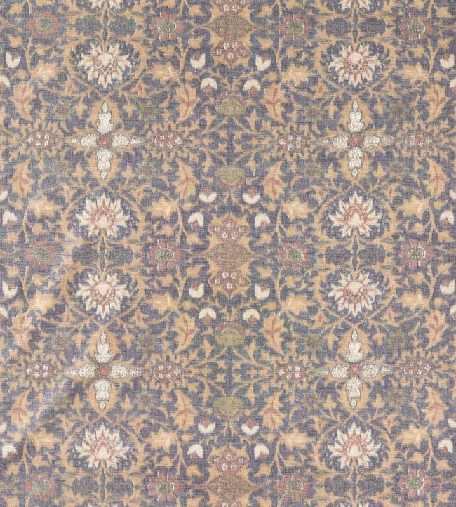 Wilton Warp Print Fabric in Indigo by Morris & Co | Jane Clayton