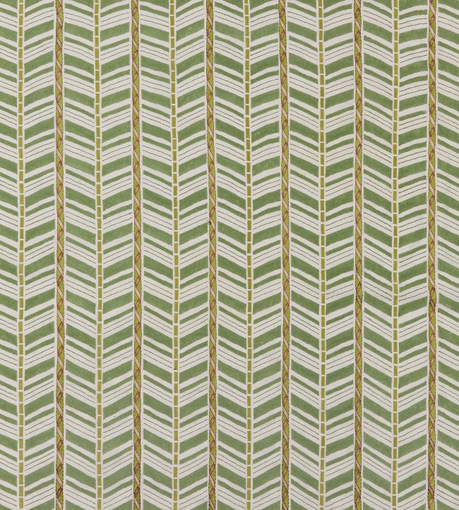 Woodbridge Stripe Fabric in Emerald Green by Nina Campbell | Jane Clayton