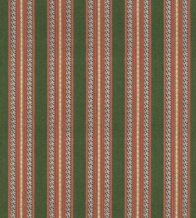 Worlds Apart Fabric in Green/Coral by GP & J Baker | Jane Clayton