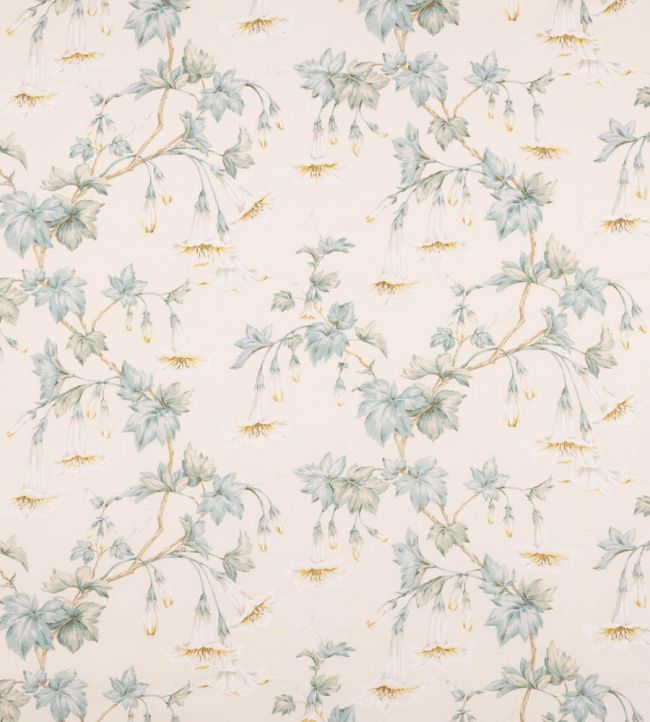 Yvette Fabric in Ivory/Aqua by Colefax and Fowler | Jane Clayton