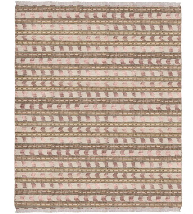 Zig Zag Rug in Red/Ochre by GP & J Baker | Jane Clayton