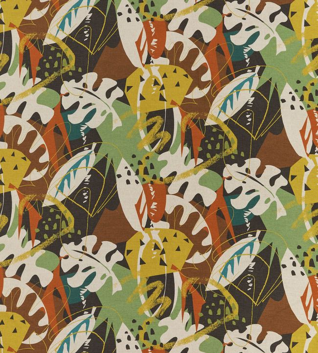 Zylina Fabric in Terracotta/Teal by Osborne & Little | Jane Clayton